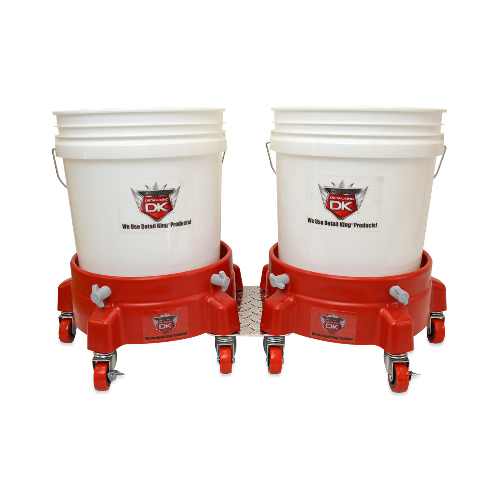 Grit Guard Double Bucket Dolly Car Wash System